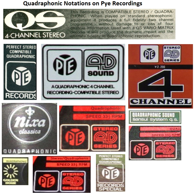 Pye Recordings Quadraphonic Logo's